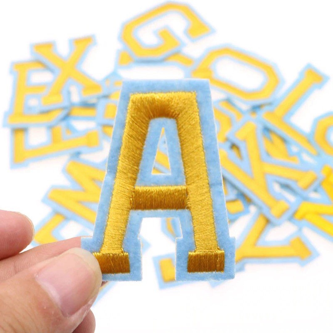 Personalized Gold Letter A Thru Z Handmade Embroidery Patchs/crative ...