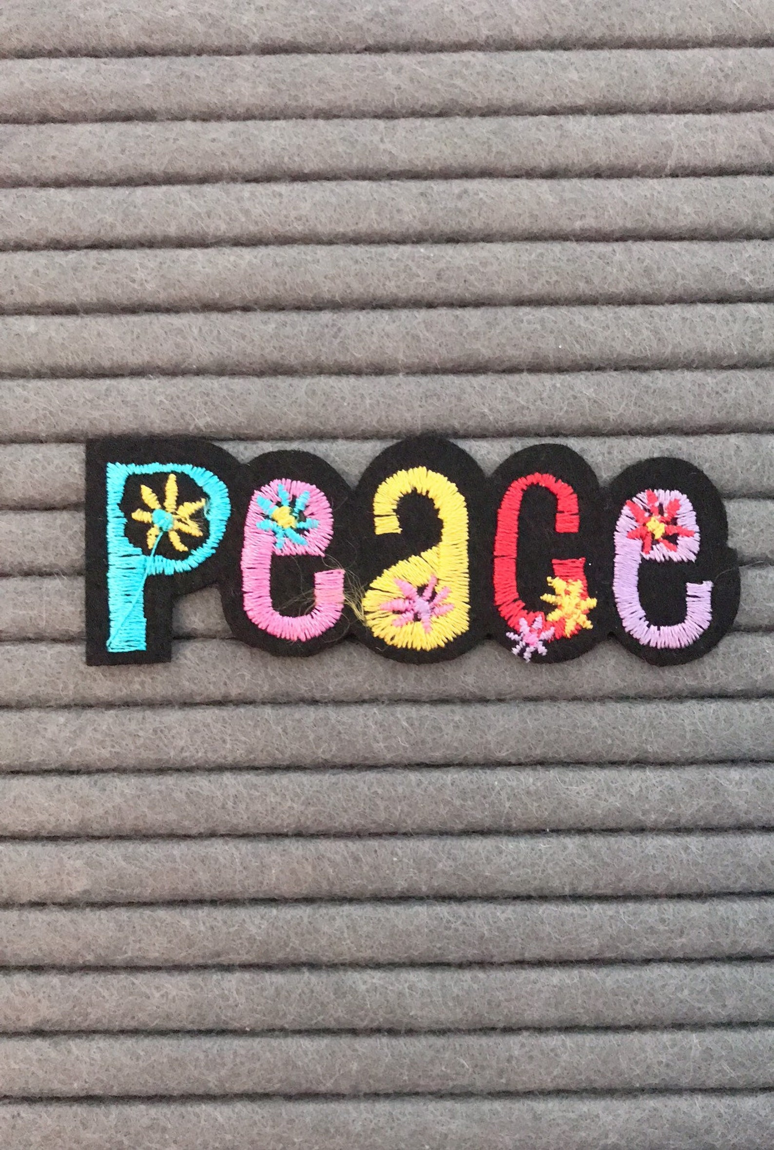 Hope Peace Iron on Cloth Patch embroidered Sew on - Etsy
