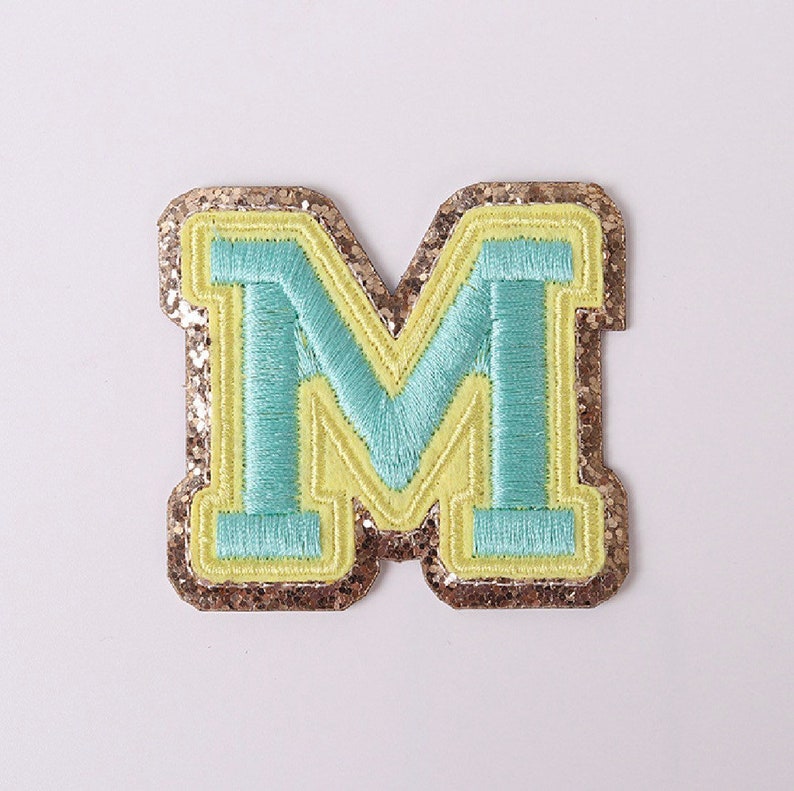 New Style ADHESIVE Varsity GLITTER Patch-letter Patch-laptop - Etsy