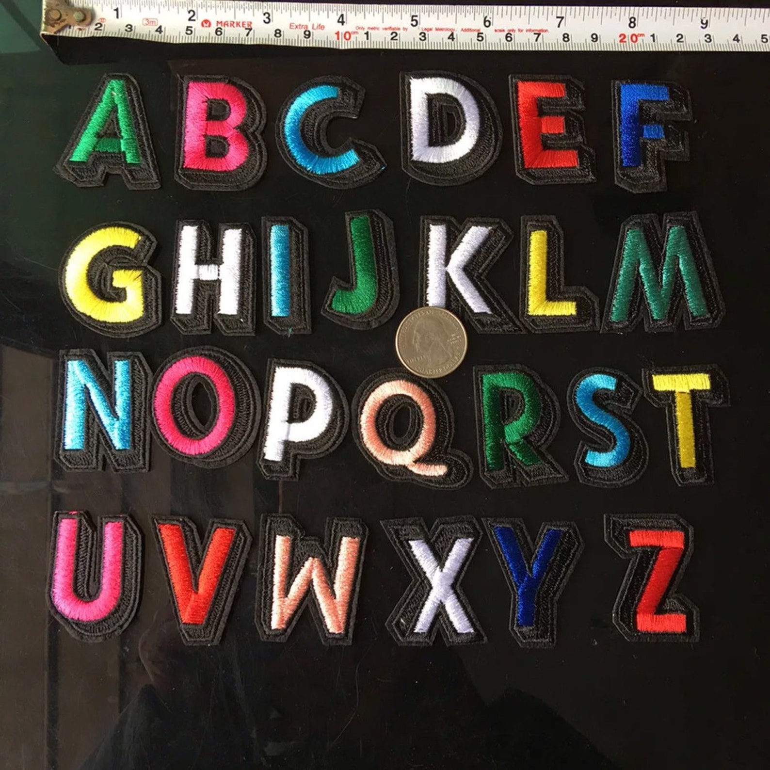 Personalize Multi-color/alphabet Patches/letter Patches/sew or - Etsy