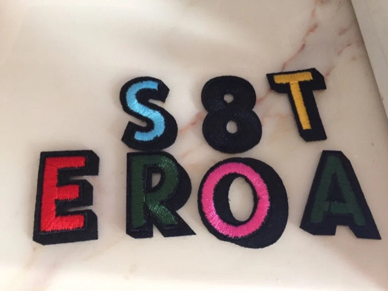 Personalize Multi-color/alphabet Patches/letter Patches/sew or - Etsy