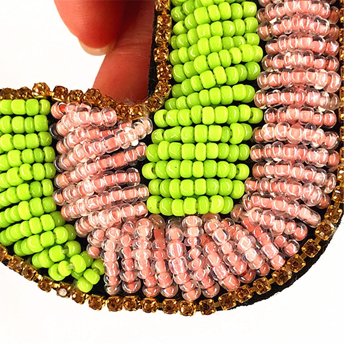 Multi-color Beaded Letter A thru Z Handmade Embroidery | Etsy