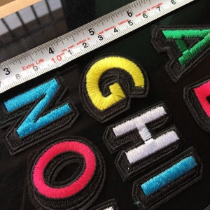 Personalize Multi-color/alphabet Patches/letter Patches/sew or - Etsy