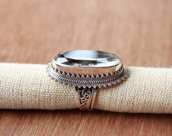 Quartz crystal ring | Etsy