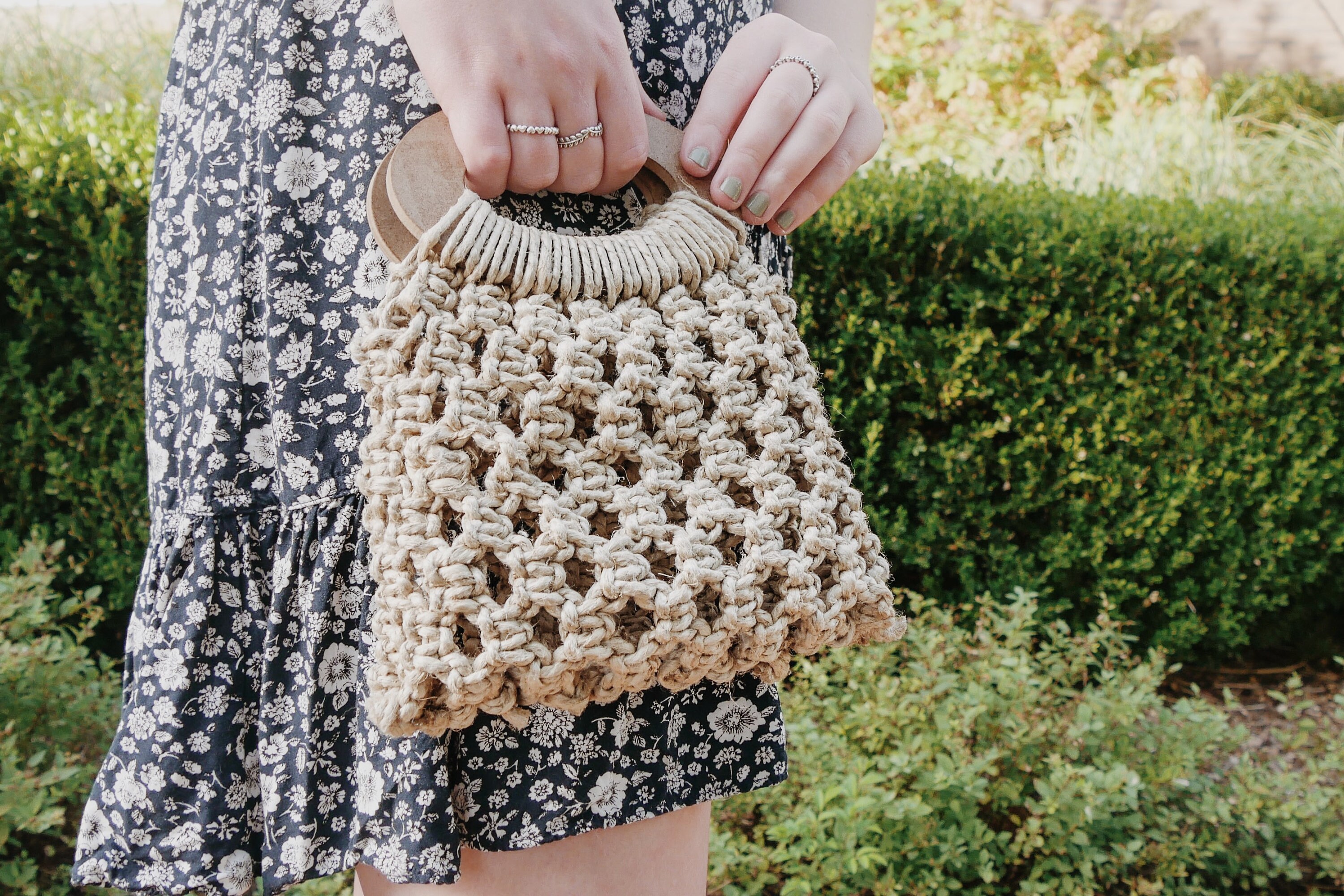 Macrame Hand Bag Purse Hand-Woven Hemp Cord | Etsy