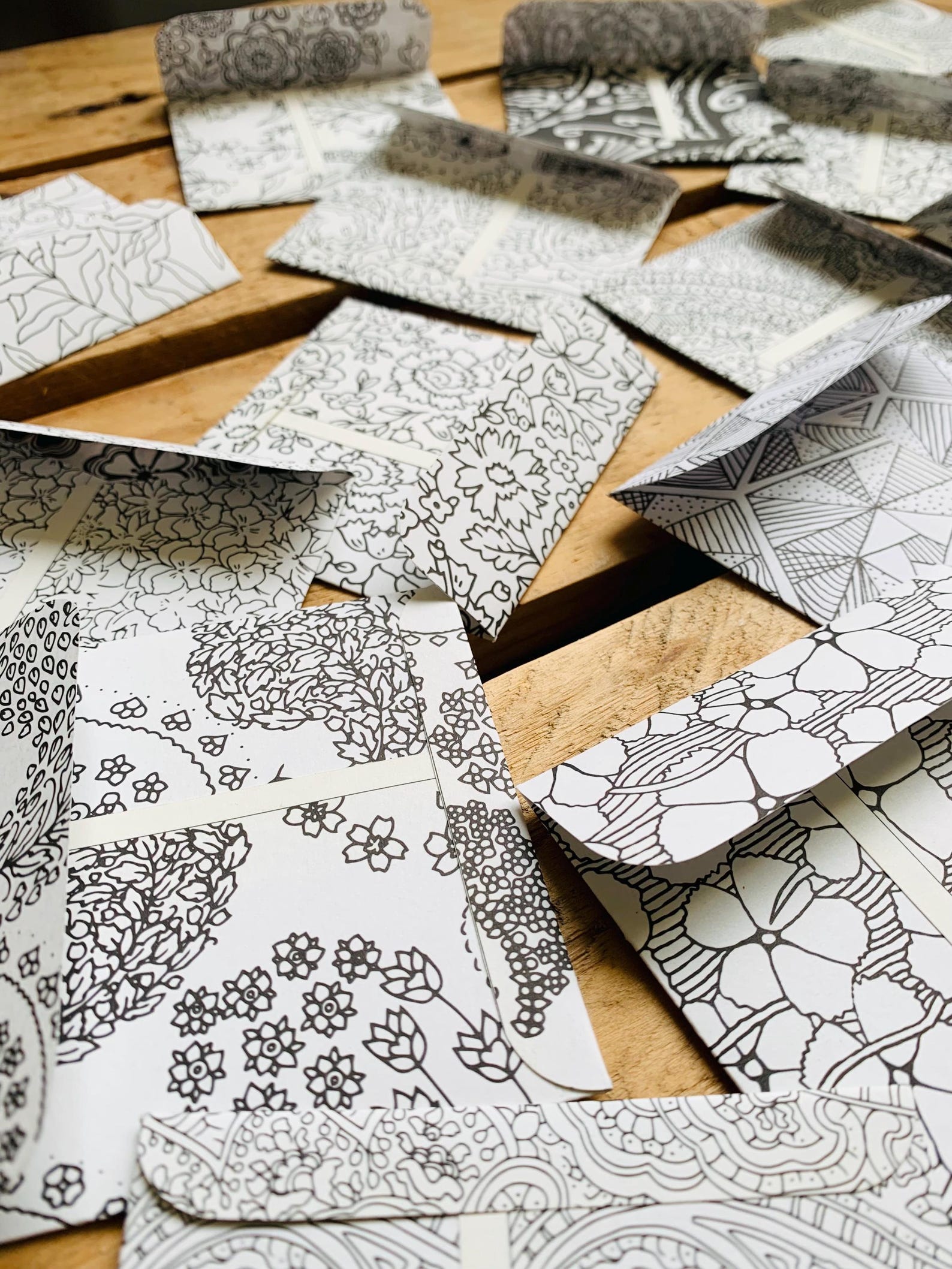 Recycled Paper Envelopes, Handmade Variety Packs in Different Designs ...