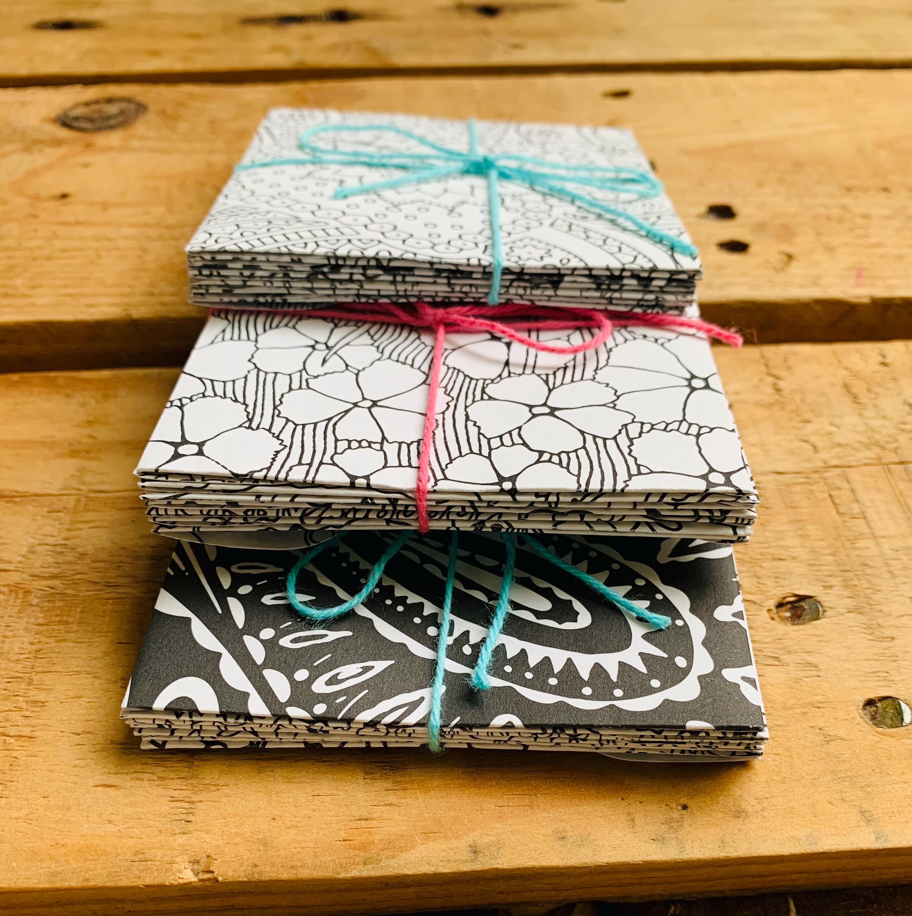 Recycled Paper Envelopes, Handmade Variety Packs in Different Designs ...