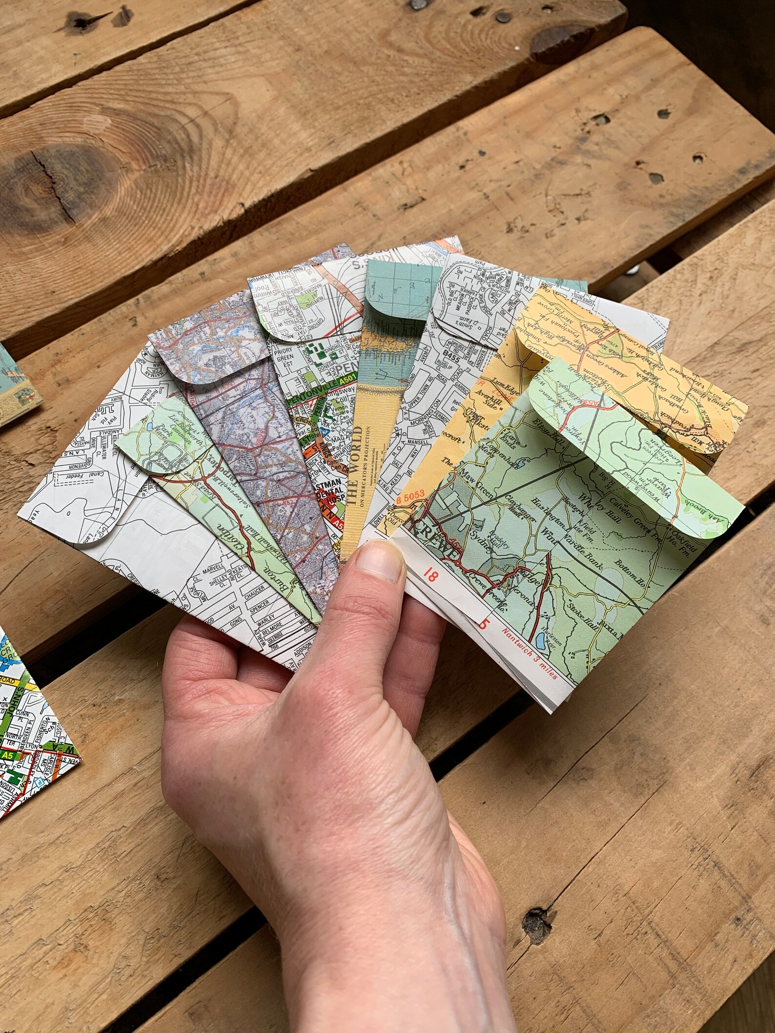 Recycled Paper Envelopes, Handmade Variety Packs in Different Designs ...