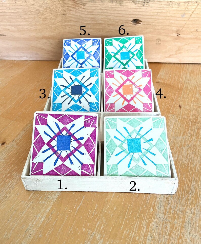 Mini Watercolour Concertina Sketch Pads With Hand-printed Tile Covers ...