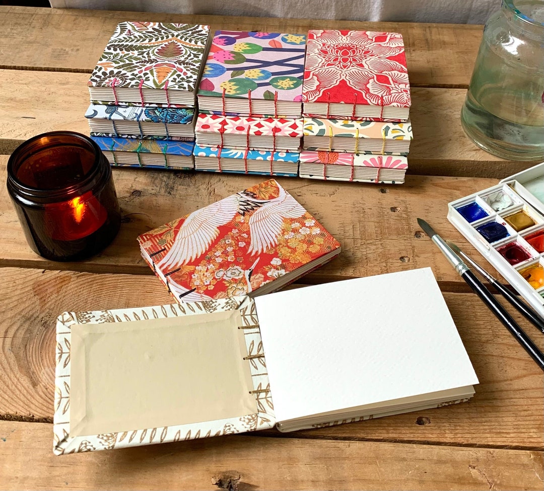 A7 Watercolour Sketchbook, Coptic Bound, Small Sketchpad, Pocket ...