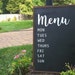 Chalkboard Menu Sign Wood Menu Sign Menu Sign Custom - Etsy