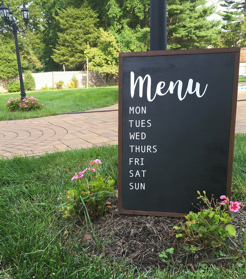 Chalkboard Menu Sign Wood Menu Sign Menu Sign Custom | Etsy
