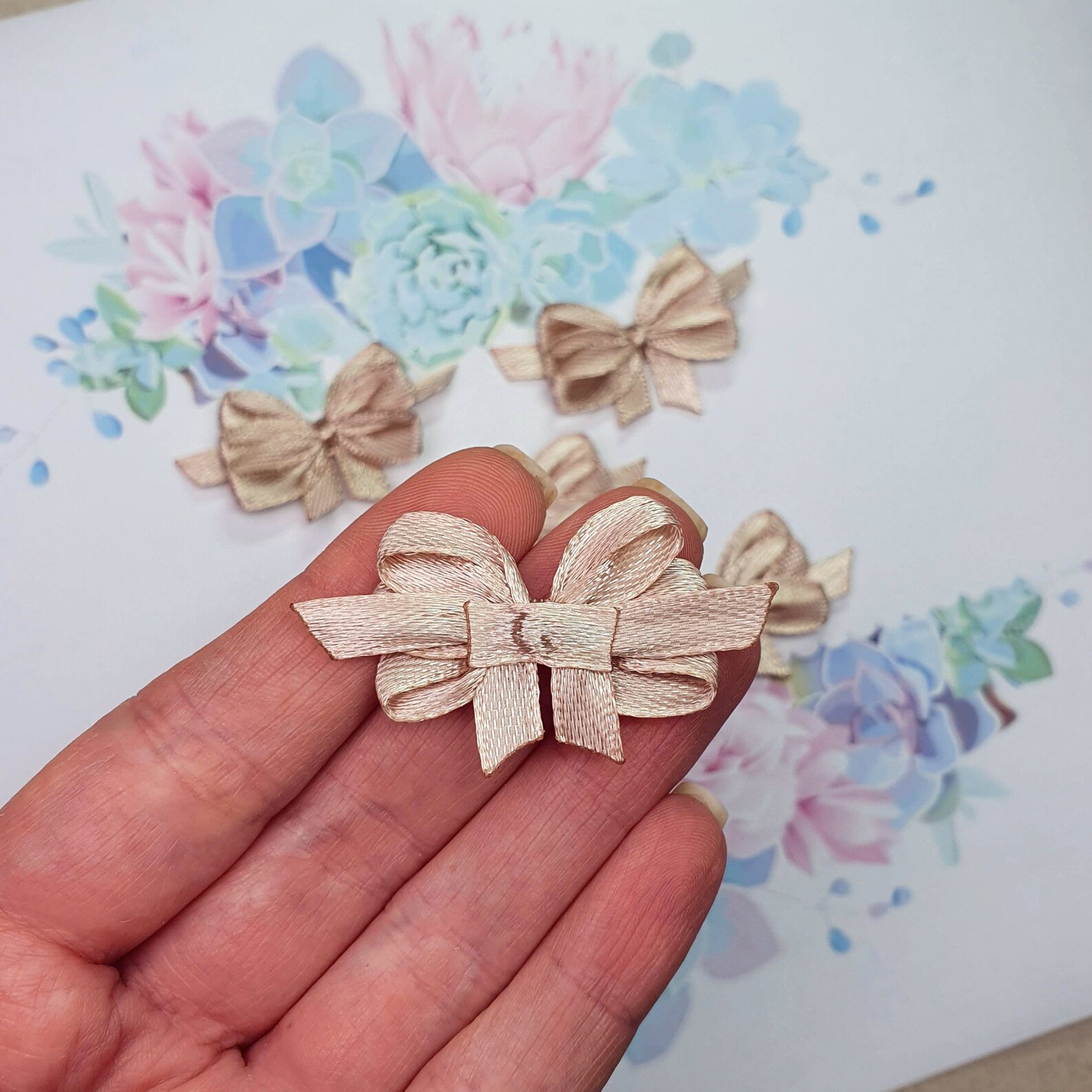 Gold Sand Ribbon Bows Handmade Craft Bows Small Decorative - Etsy