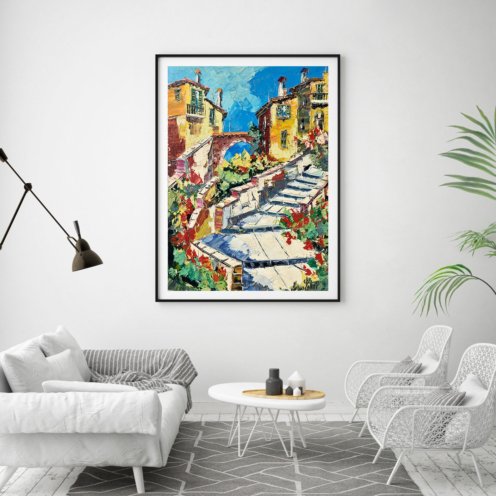 Tuscany Painting on Canvas Wall Art Decor Gift Idea. Oil on | Etsy