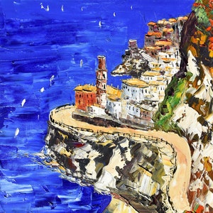 Amalfi Coast Painting, Atrani, Impressionist Art, Oil Painting, Marco ...