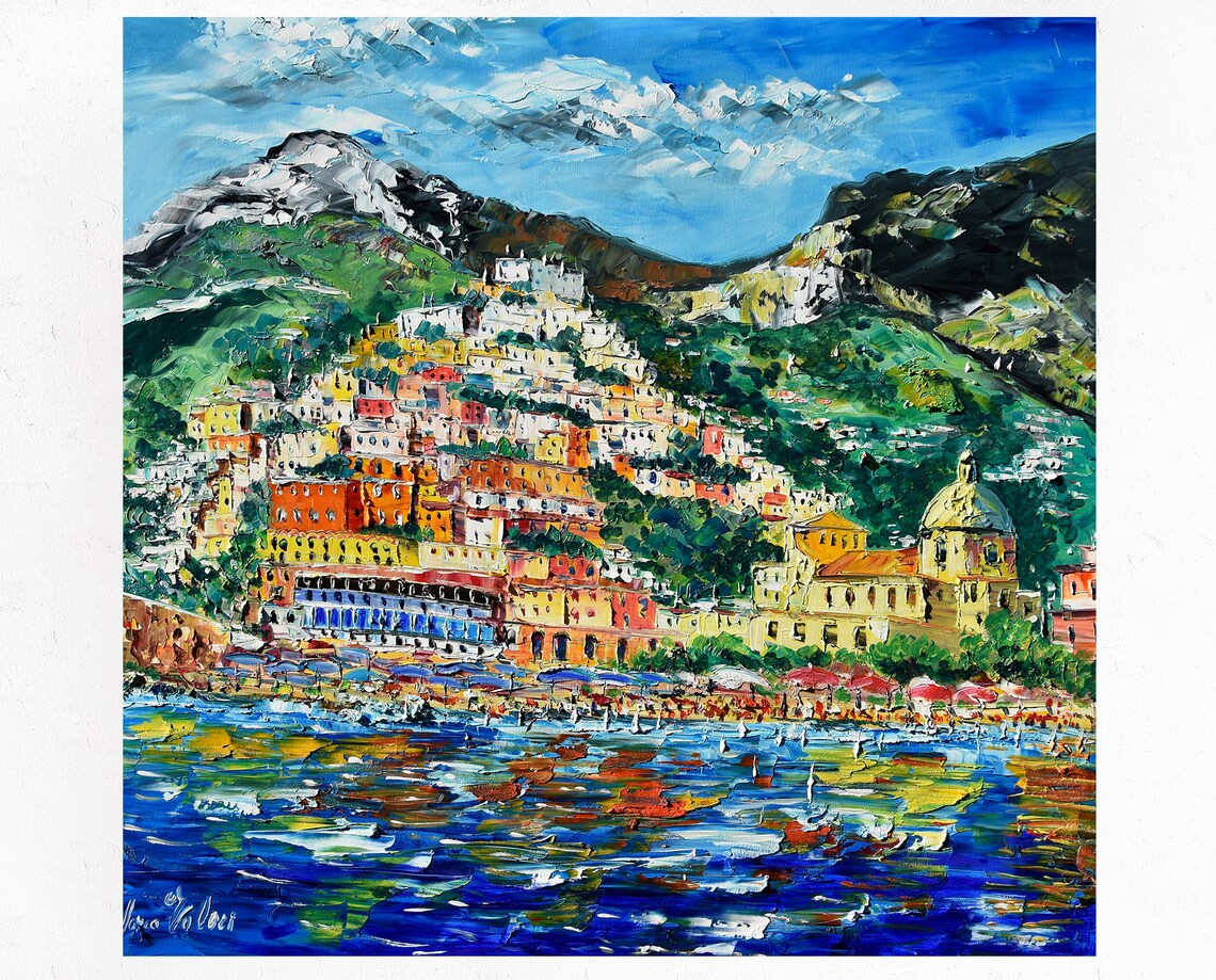 Positano Painting on Canvas Personalized Gift Wall - Etsy