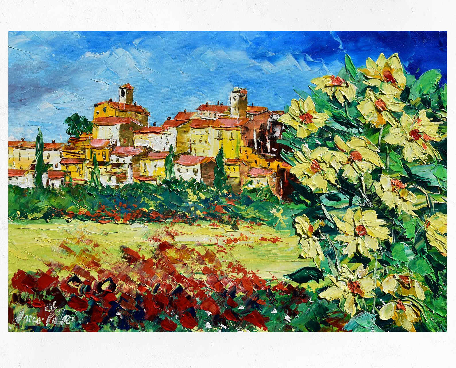 Tuscany Painting on Canvas Oil Painting Italy Gift Marco - Etsy