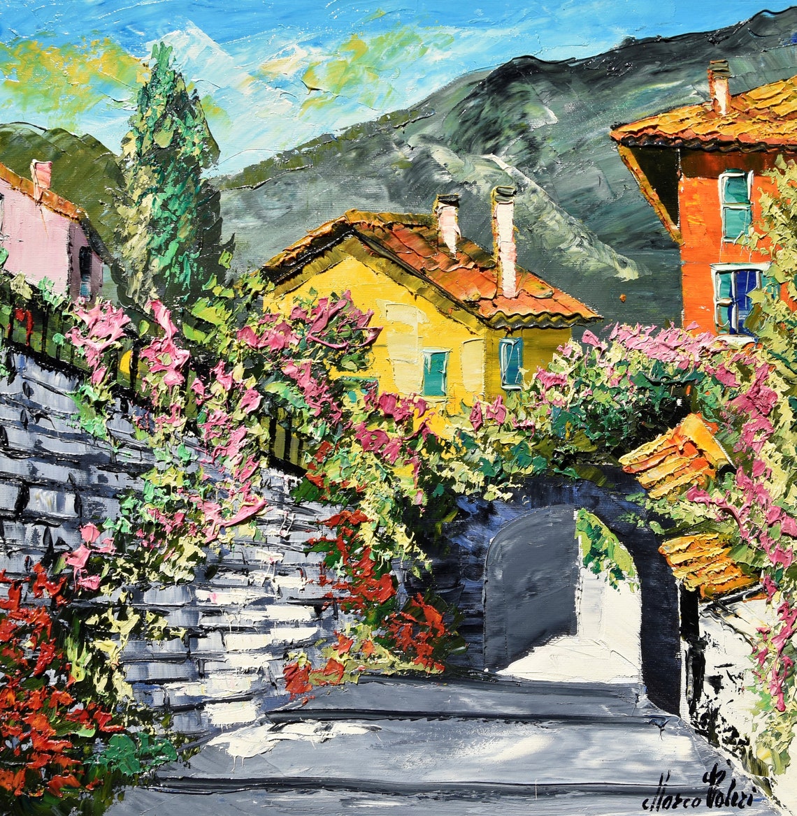 Tuscany Painting Oil Painting Wall Art Marco Valeri. Oil on | Etsy
