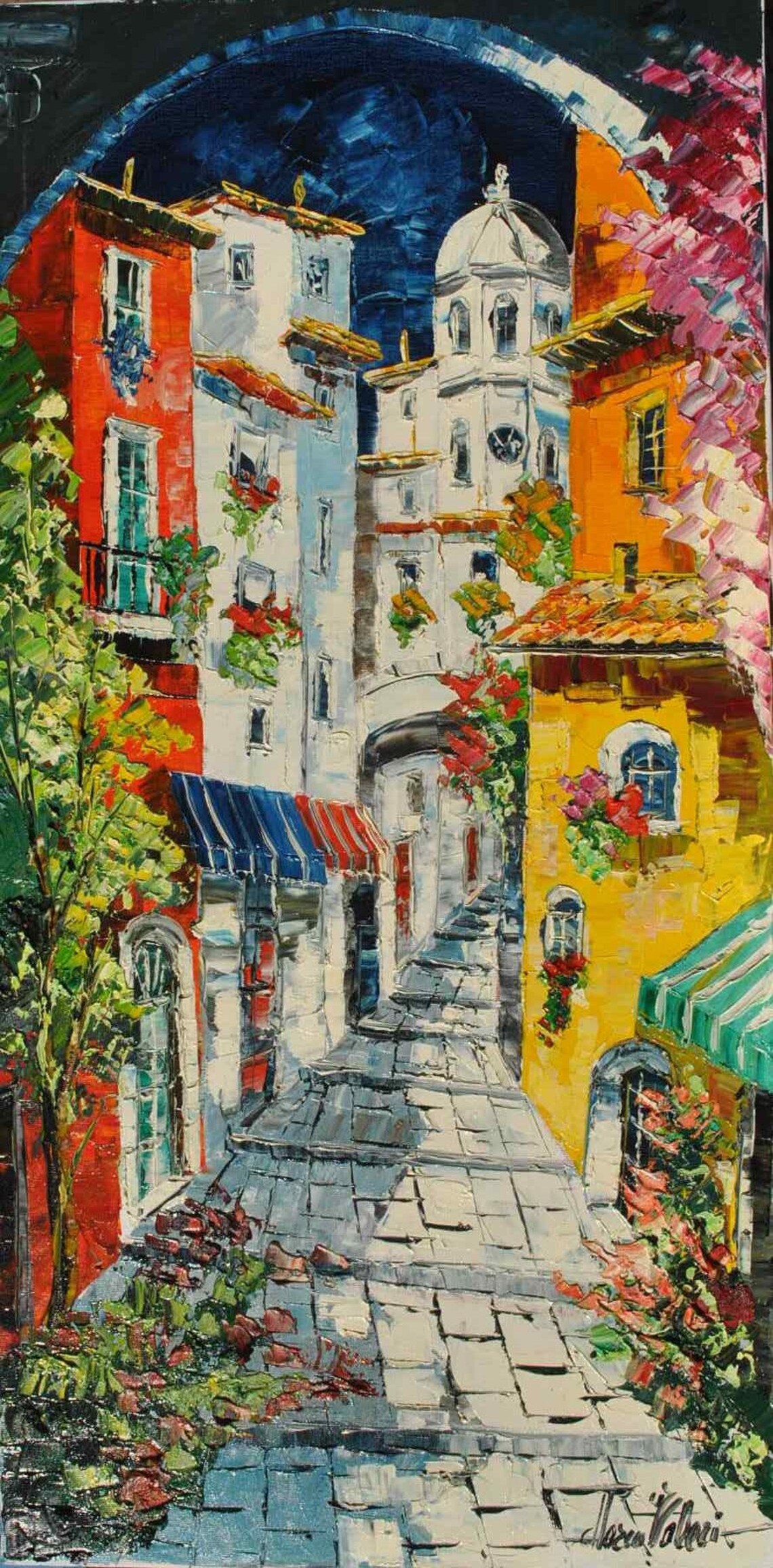 Sicily Painting on Canvas Wall Art Decor Gift Idea. Oil on - Etsy