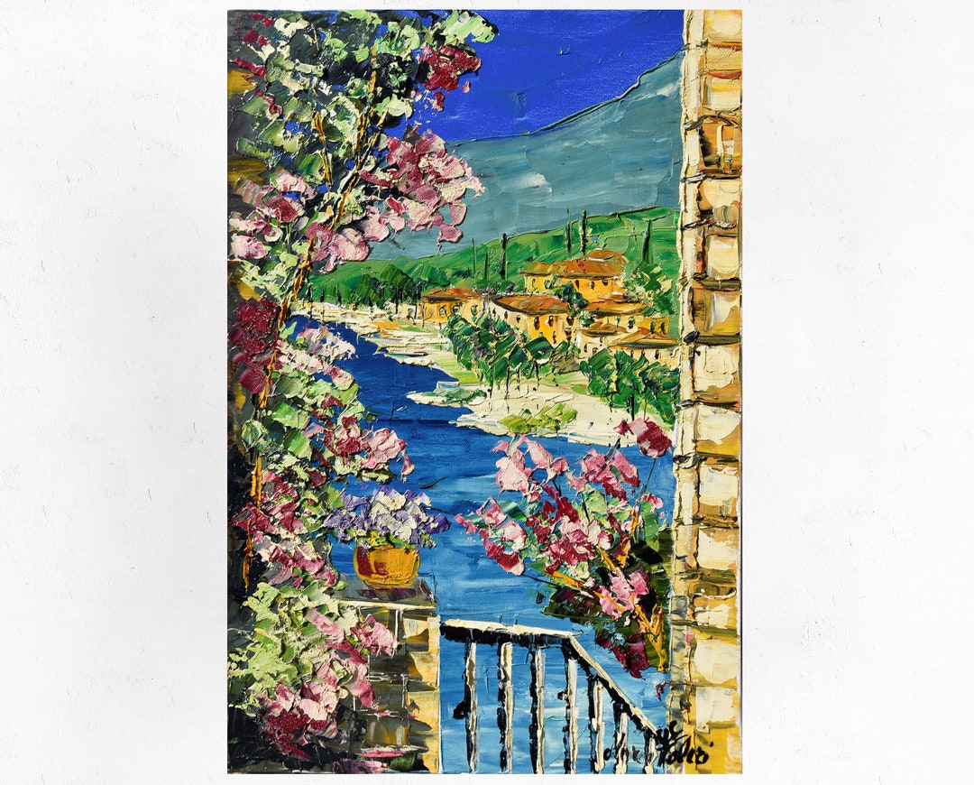 Amalfi Coast Painting, Impressionist Art, Oil Painting, Marco Valeri ...