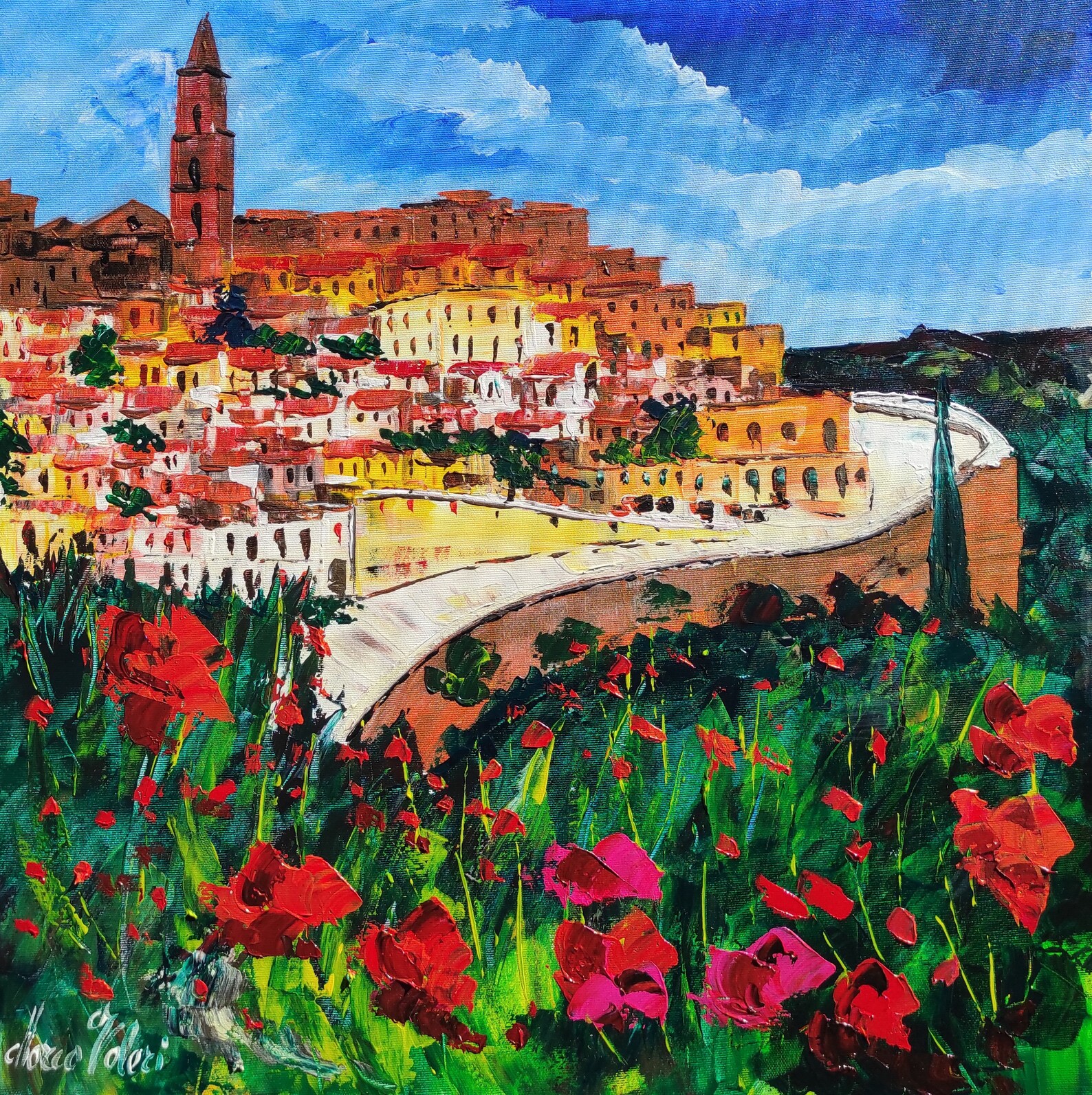 Matera Painting on Canvas Basilicata Italy Wall Art Decor - Etsy
