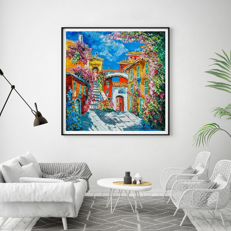 France Painting on Canvas French Riviera Wall Art Decor - Etsy