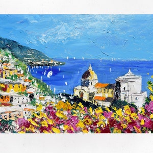 Positano, Painting on Canvas, Art Painting, Gift for Woman, Marco ...