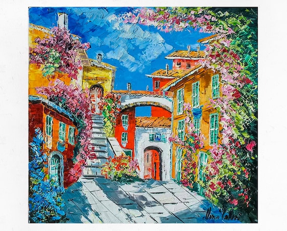 France Painting on Canvas French Riviera Wall Art Decor | Etsy