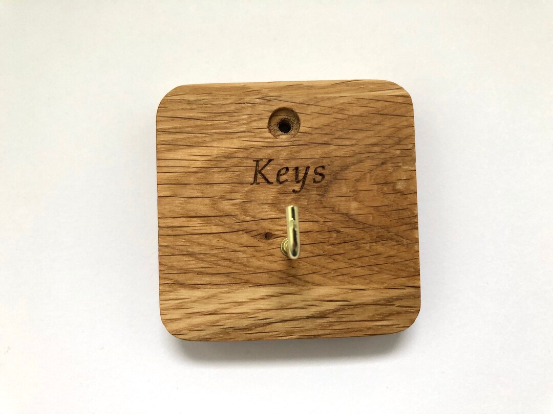 Reclaimed Oak Wood Key Hook: Entryway Key Organiser - Etsy UK