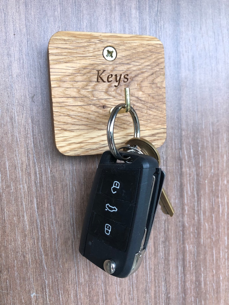 Reclaimed Oak Wood Key Hook: Entryway Key Organiser - Etsy UK