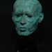 Bronze Verdigris Oxidized Patina Ecorche Display Mask With Stand - Etsy