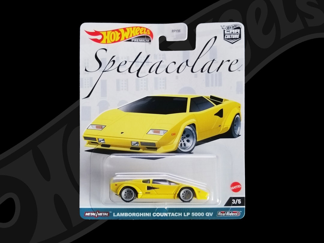 Hot Wheels Premium Lamborghini Countach LP 5000 SV Yellow - Etsy