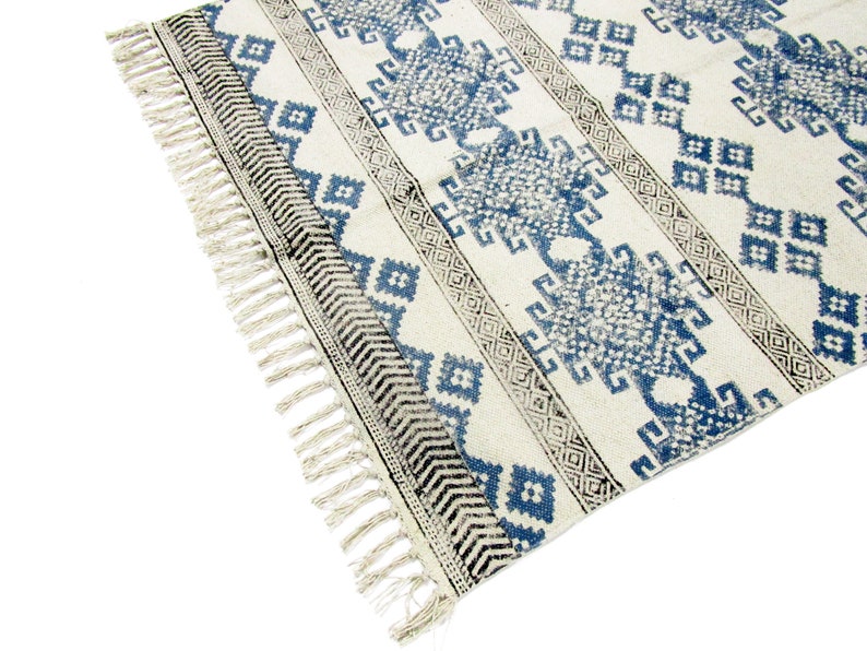 Indian Cotton Area Rug Handmade Floor Carpet Small Size Runner - Etsy