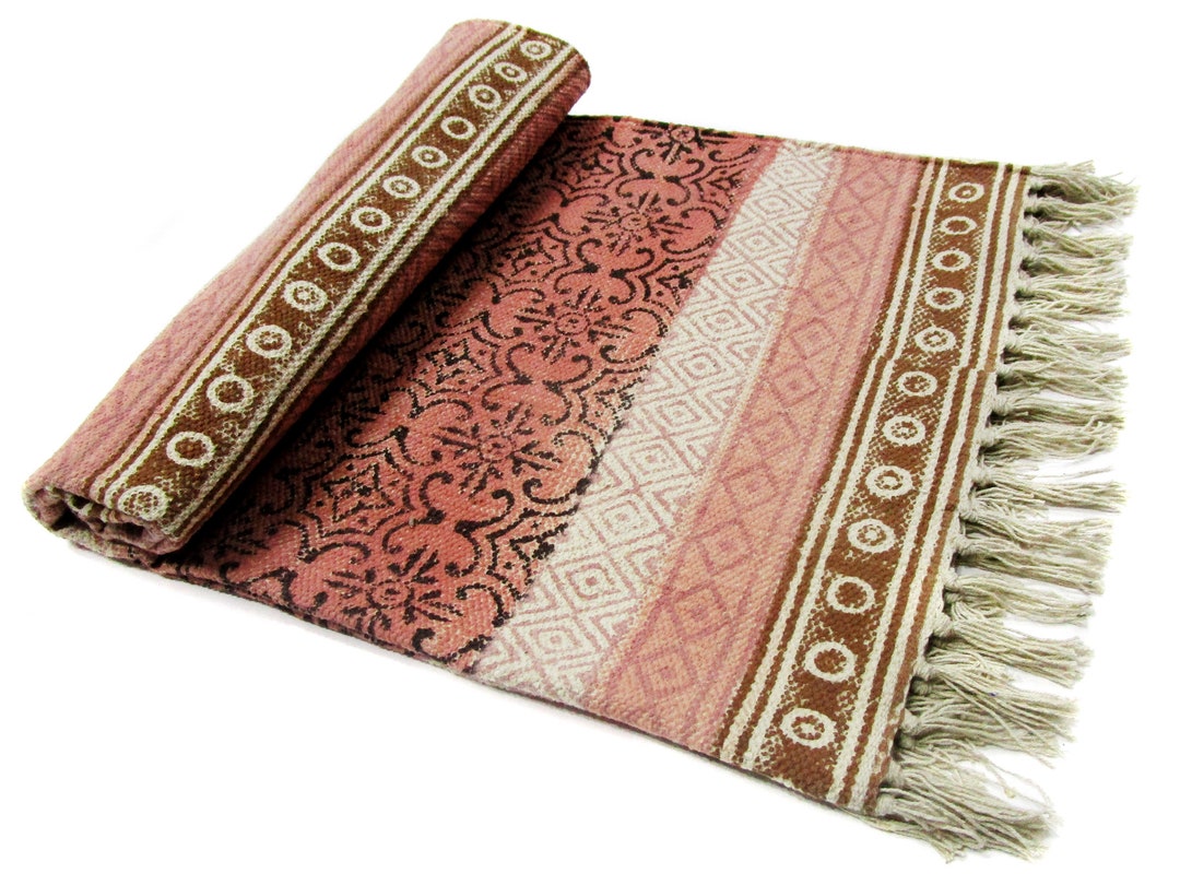 Tappeto Tappeto in cotone Tappeto indiano fatto a mano Tappeto - Etsy ...