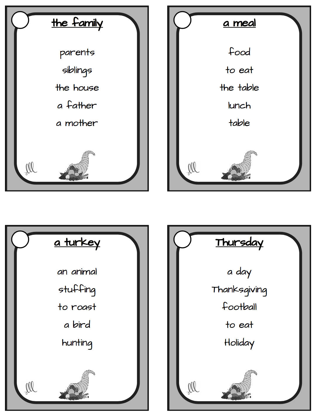 Thanksgiving Taboo Game - Family Fun for All Ages - Printable Download ...