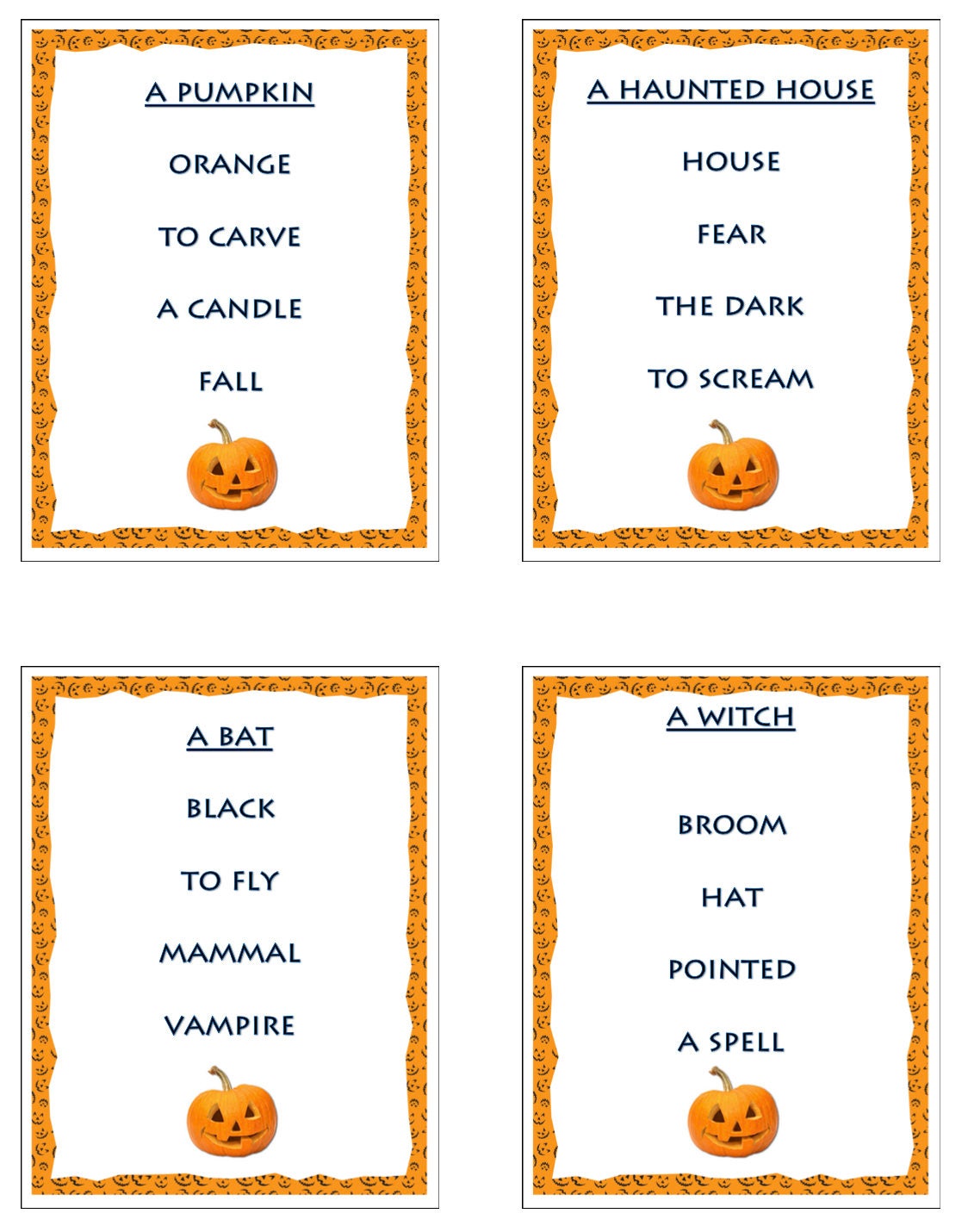 Halloween Taboo Game Family Fun for All Ages Printable - Etsy