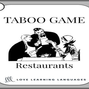 Restaurants Taboo Game Family Fun for All Ages Printable Download - Etsy