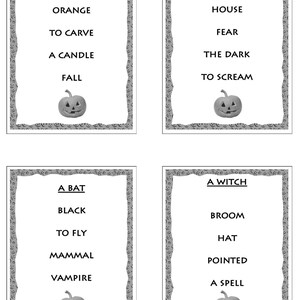 Halloween Taboo Game Family Fun for All Ages Printable - Etsy