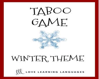 Winter Taboo Game Printable Game Classroom Game Party - Etsy