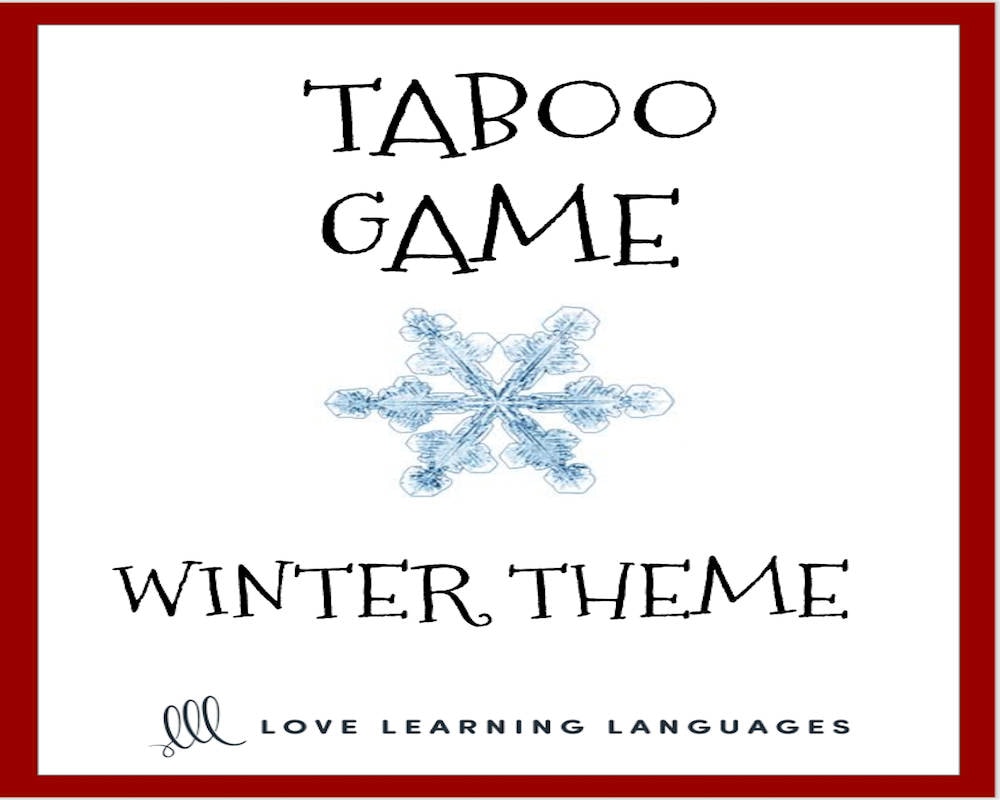 Winter Taboo Game - Family Fun for All Ages - Printable Download - Etsy