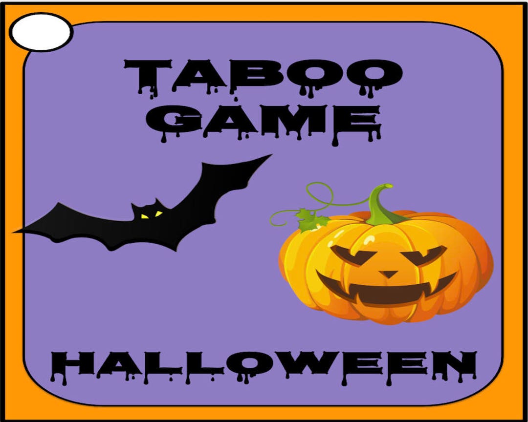 Halloween Taboo Game Family Fun for All Ages Printable - Etsy