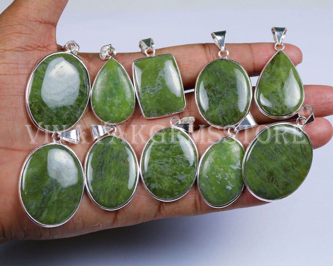 Wholesale Lot !! Natural Nephrite Jade Pendants, Nephrite Jade Gemstone ...