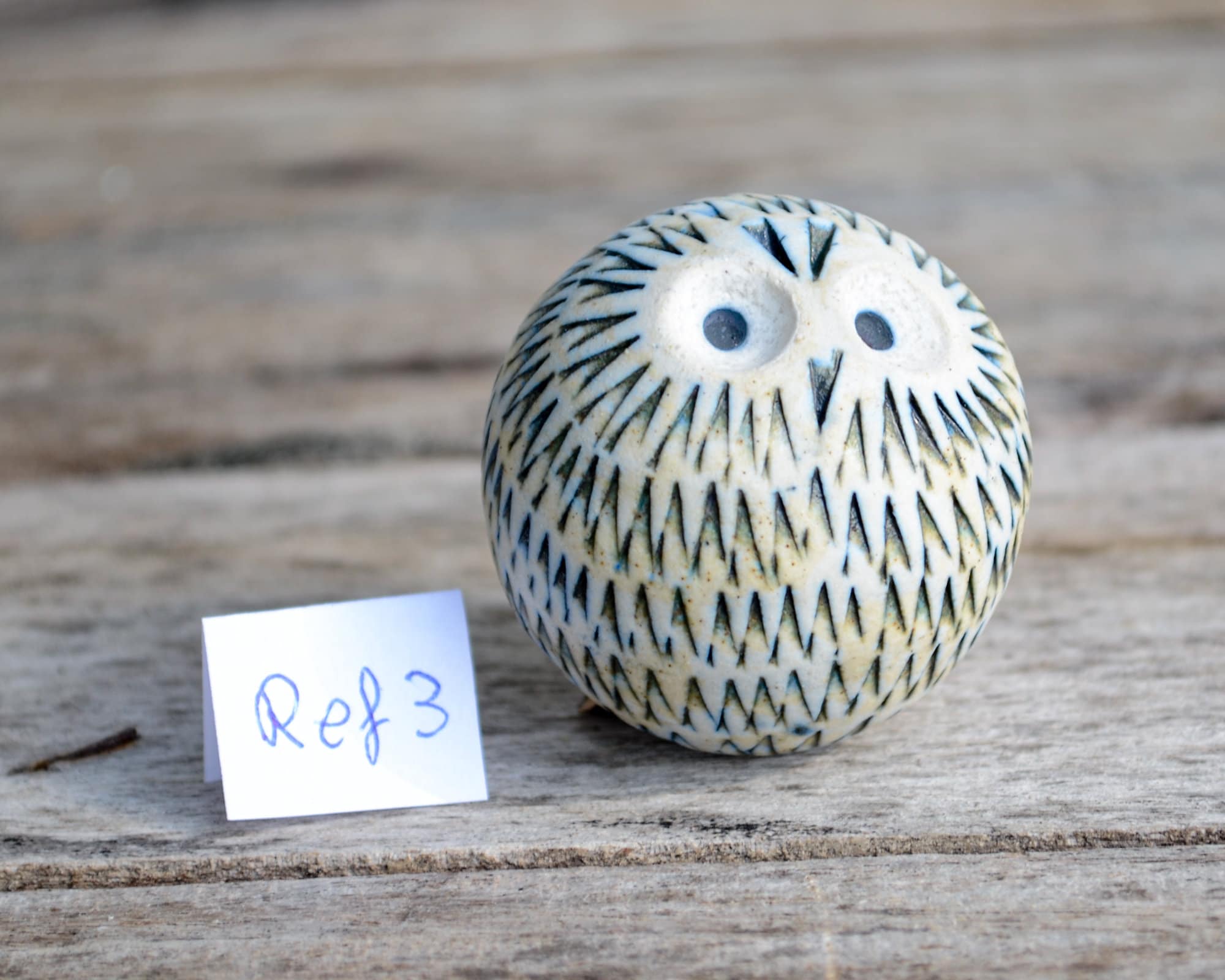 Small Owl Handmade Ceramic Bead Collectible Garden Sculpture - Etsy
