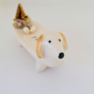 Weiner Dog Gift, Personalized Dachshund Gift Wedding Ring Holder ...