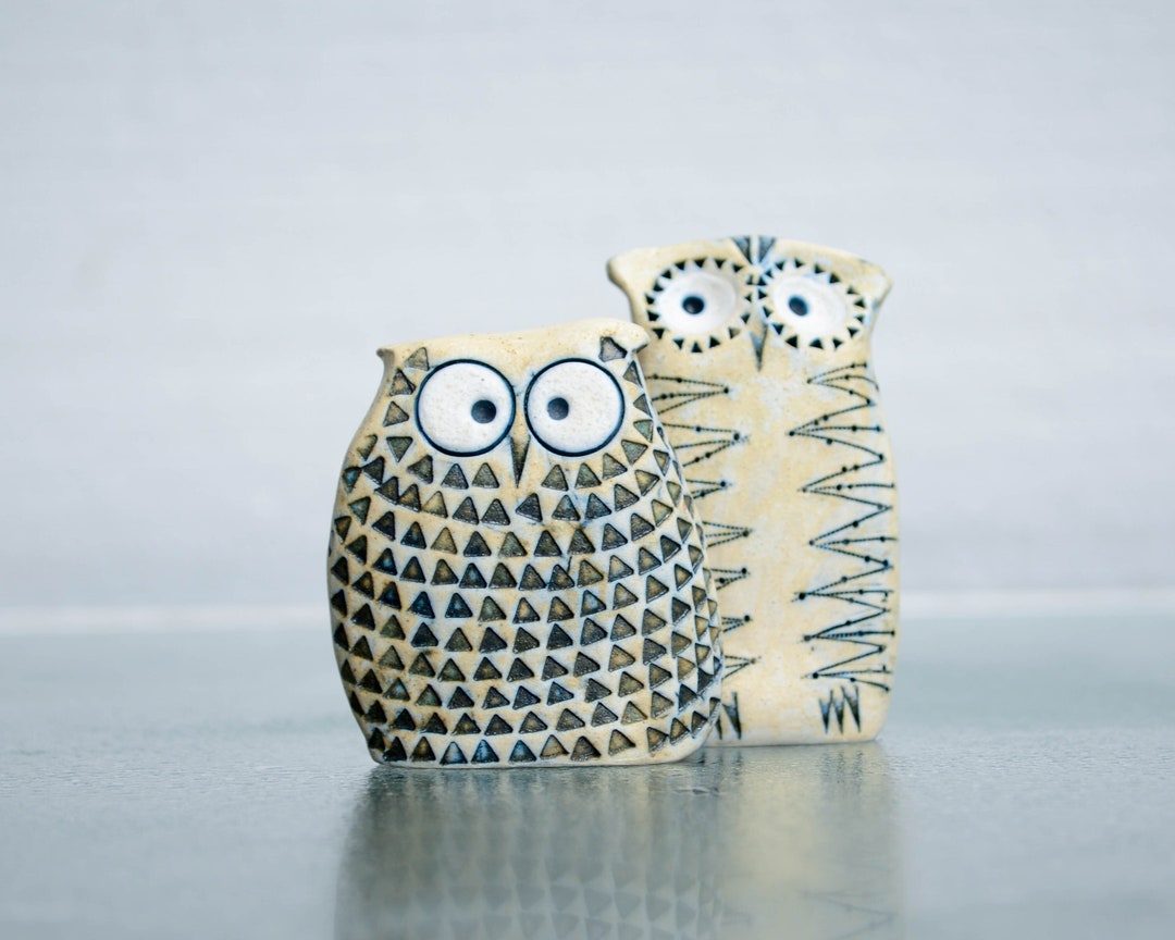 Ceramic Owl Figure, Stoneware Owl Statue, Animal Totem, Owl Gift, Home ...