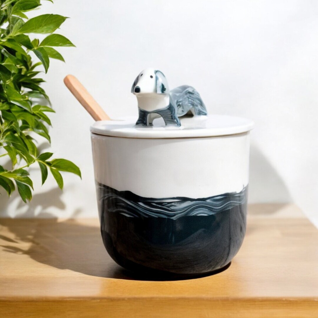 Custom Dachshund Salt Cellar - Handmade Porcelain Salt/sugar Bowl, Dog ...