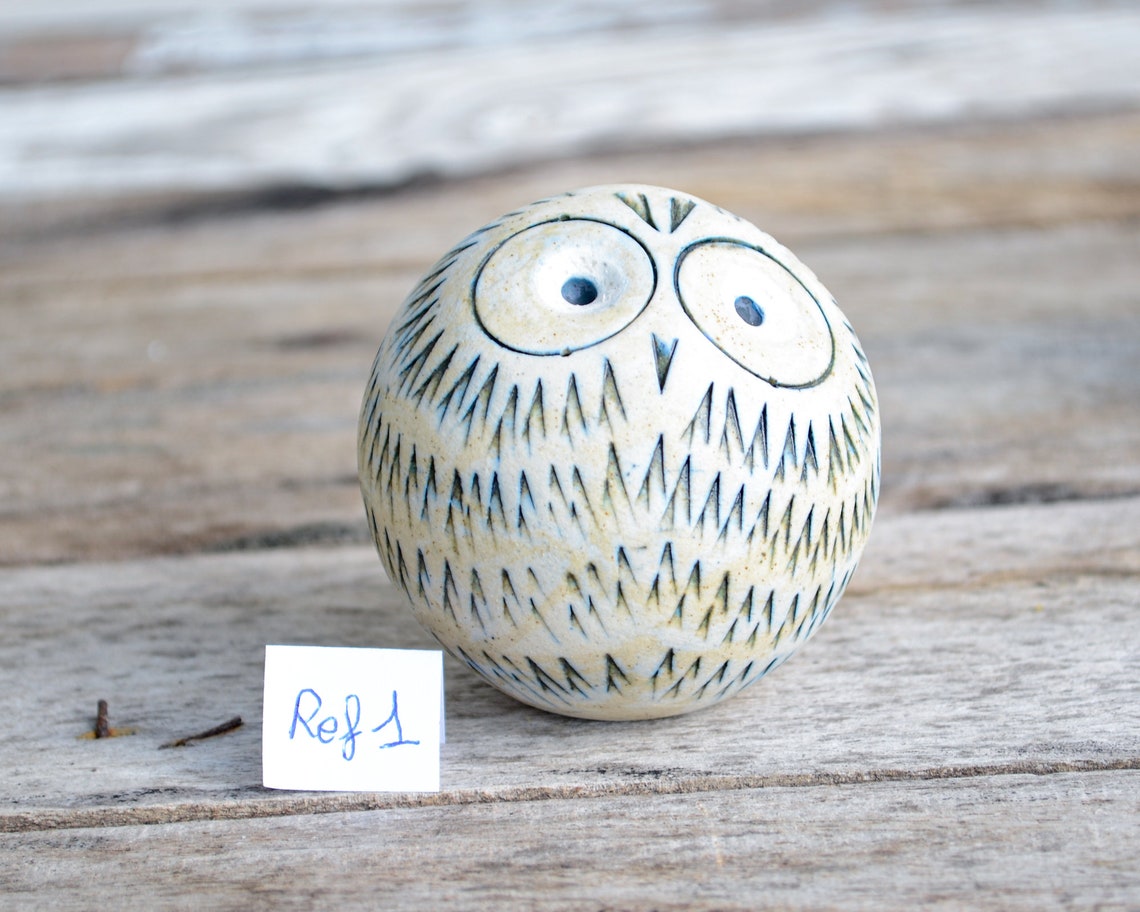 Small Owl Handmade Ceramic Bead Collectible Garden Sculpture - Etsy