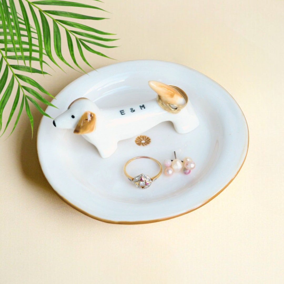 Personalized Dachshund Gift Dog Ring Dish, Ring Holder,personalized Pet ...