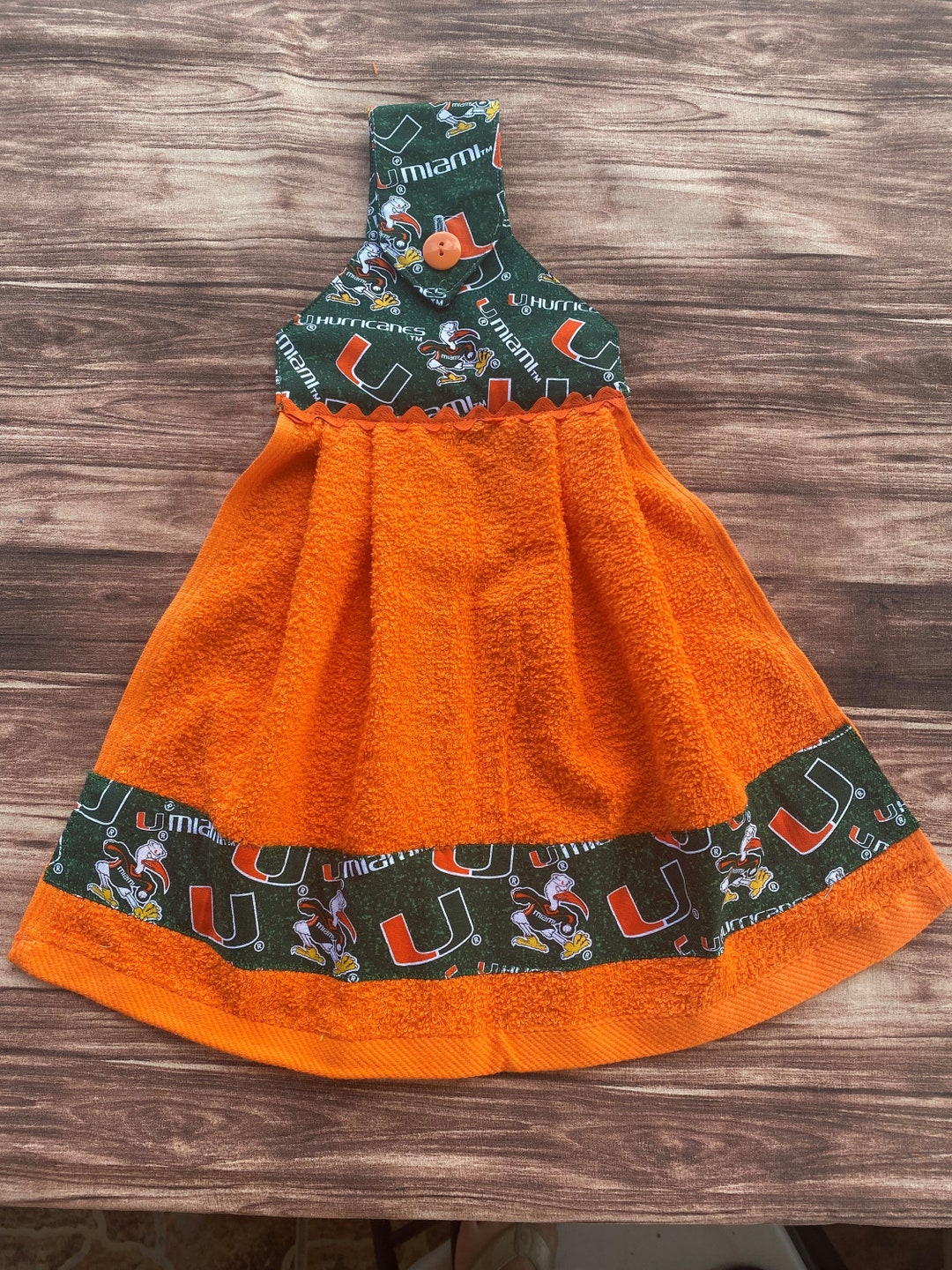 University of Miami Hanging Hand Towel, Kitchen Towels, Bathroom Towels ...