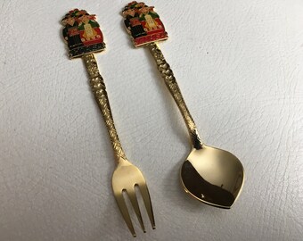 Gold plated spoons | Etsy